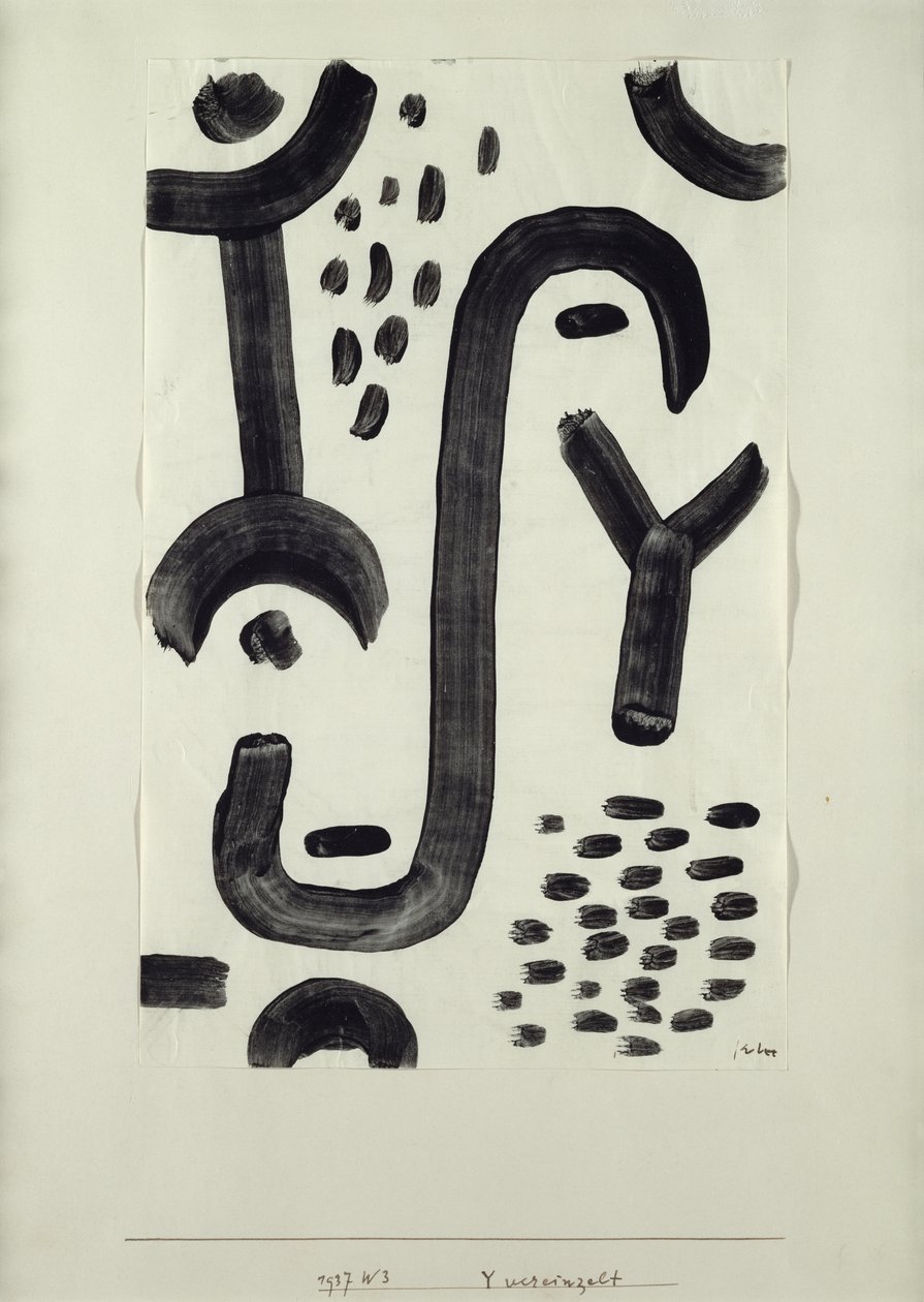 Y isolated by Paul Klee: Highest-quality art reproduction