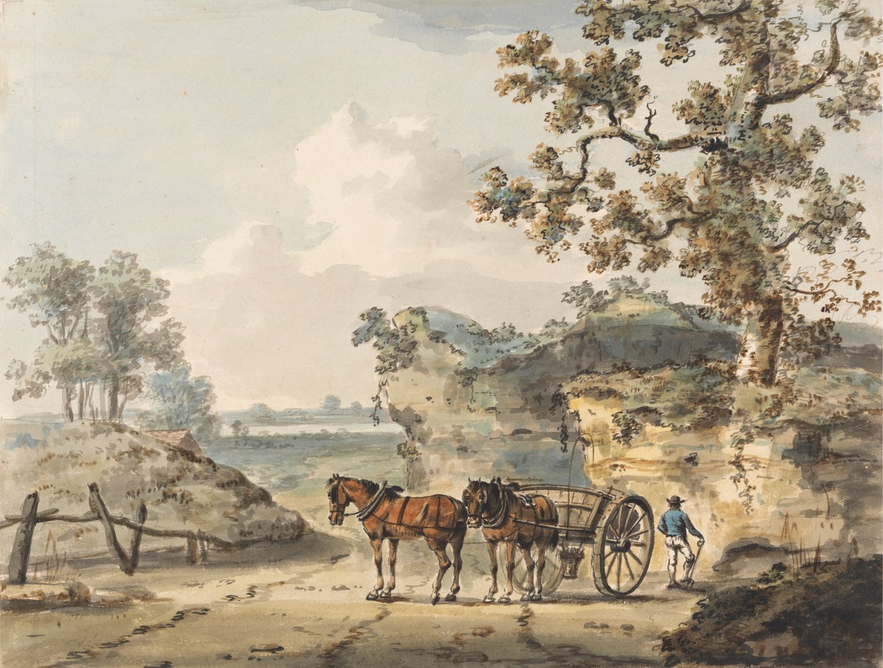 A Sandpit by Paul Sandby: Highest-quality art reproduction
