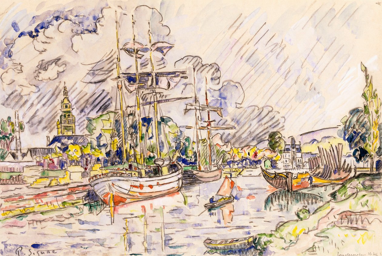The Port of Landerneau by Paul Signac: Buy fine art prints