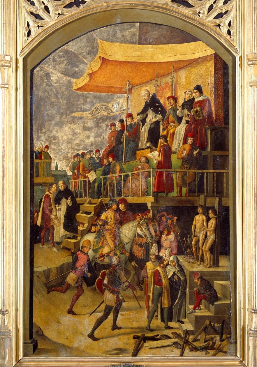 Inquisition Autodafe presided by Saint Dominica de Guzman (1170-1221 ...