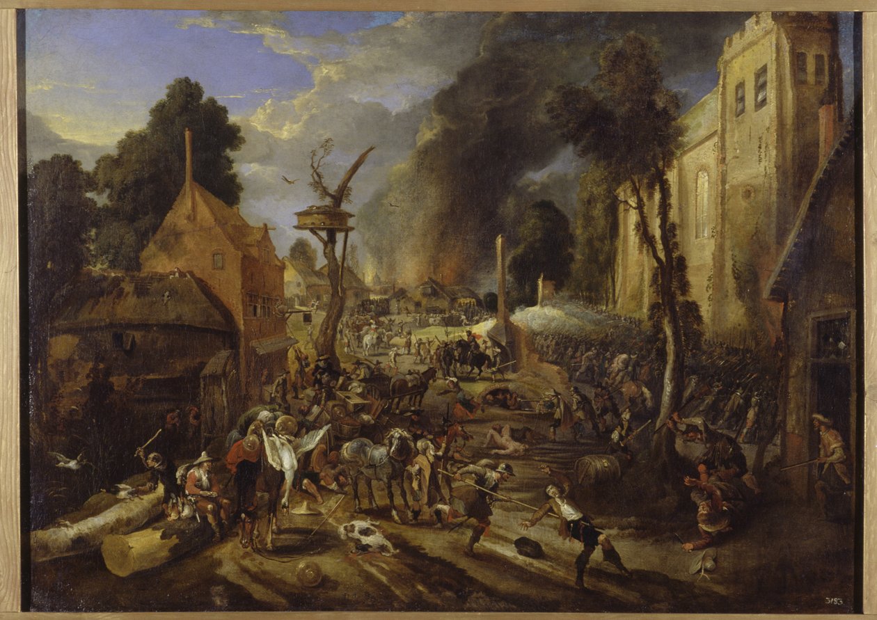 Spanish Conquest of a Flemish Village by Peeter Snayers