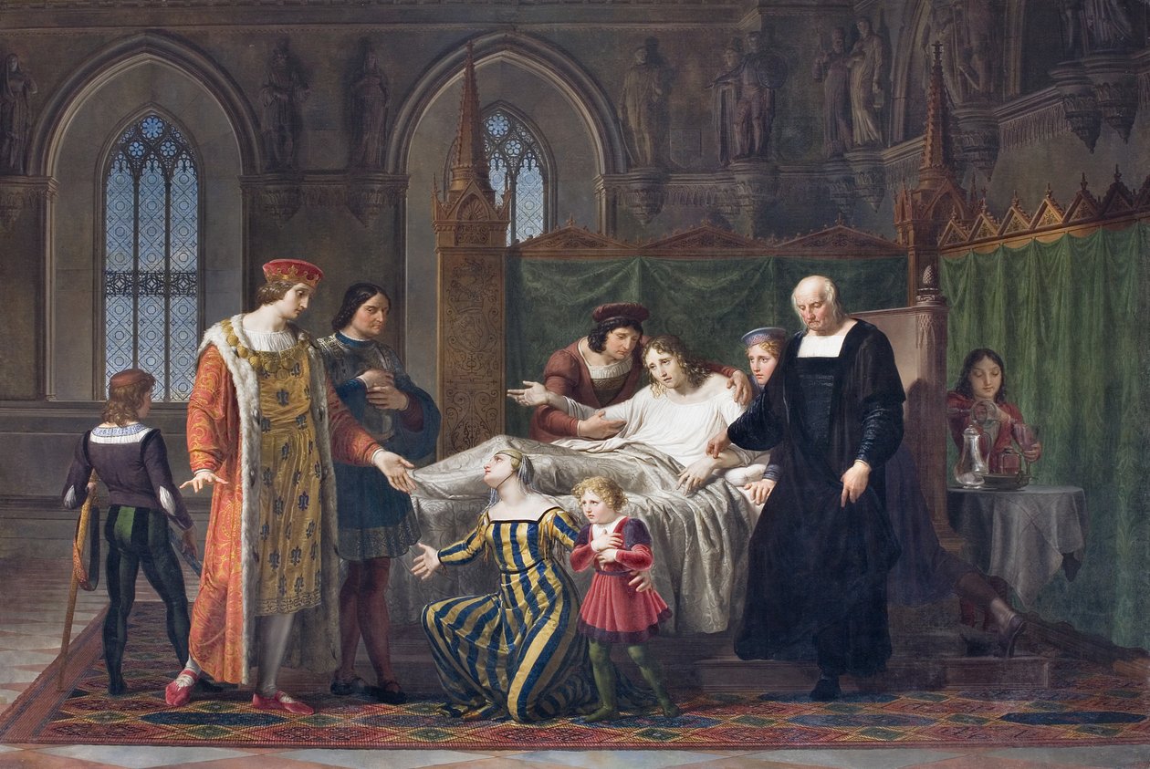 Charles VIII visiting Gian Galeazzo Sforza in Pavia Castle