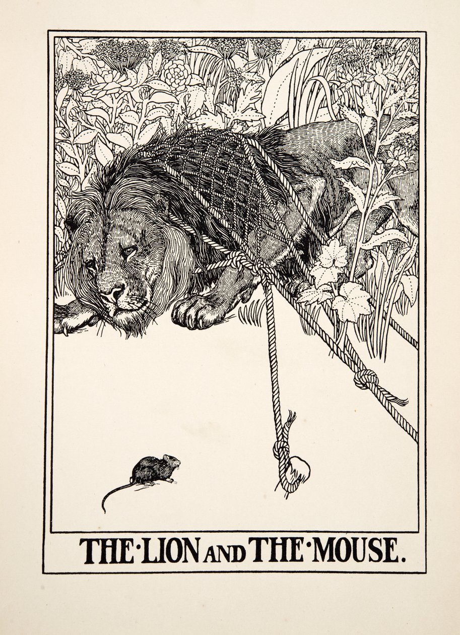 The Lion and the Mouse, from A Hundred Fables of Aesop, pub.1903