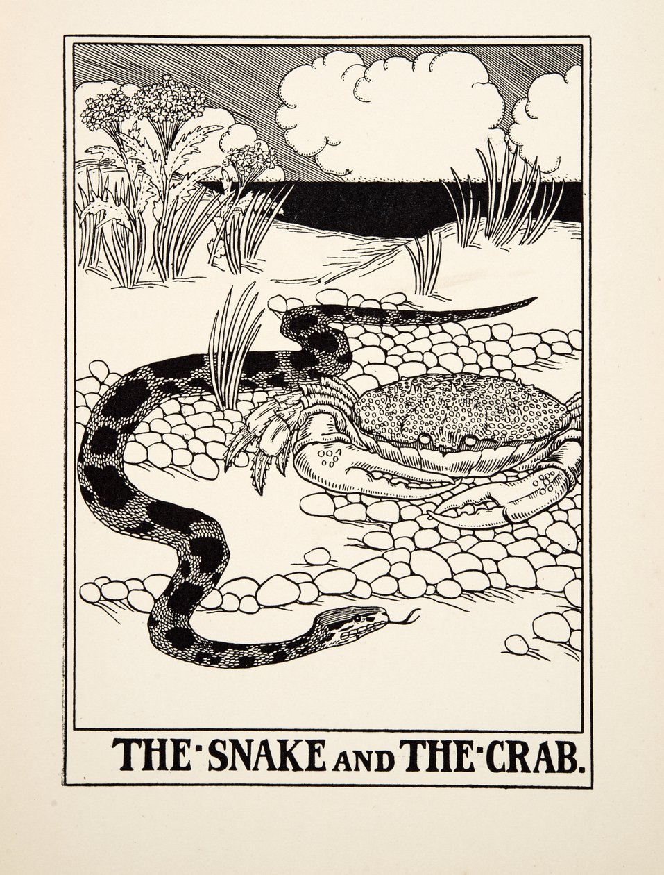The Snake and the Crab, from A Hundred Fables of Aesop
