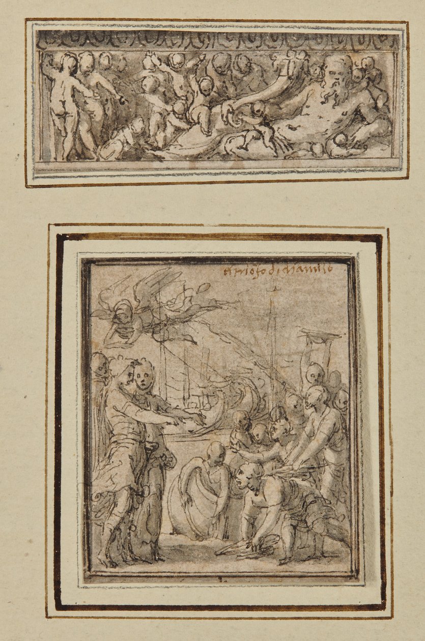 River God Surrounded by Putti; and Triumph of Marcus Furius Camillus
