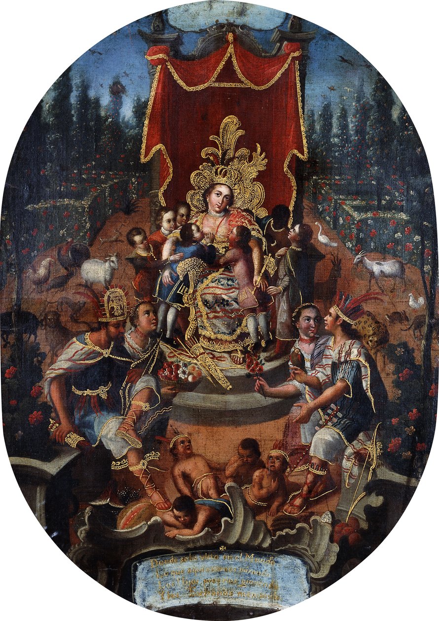 America Nursing Spanish Noble Boys by Peruvian School