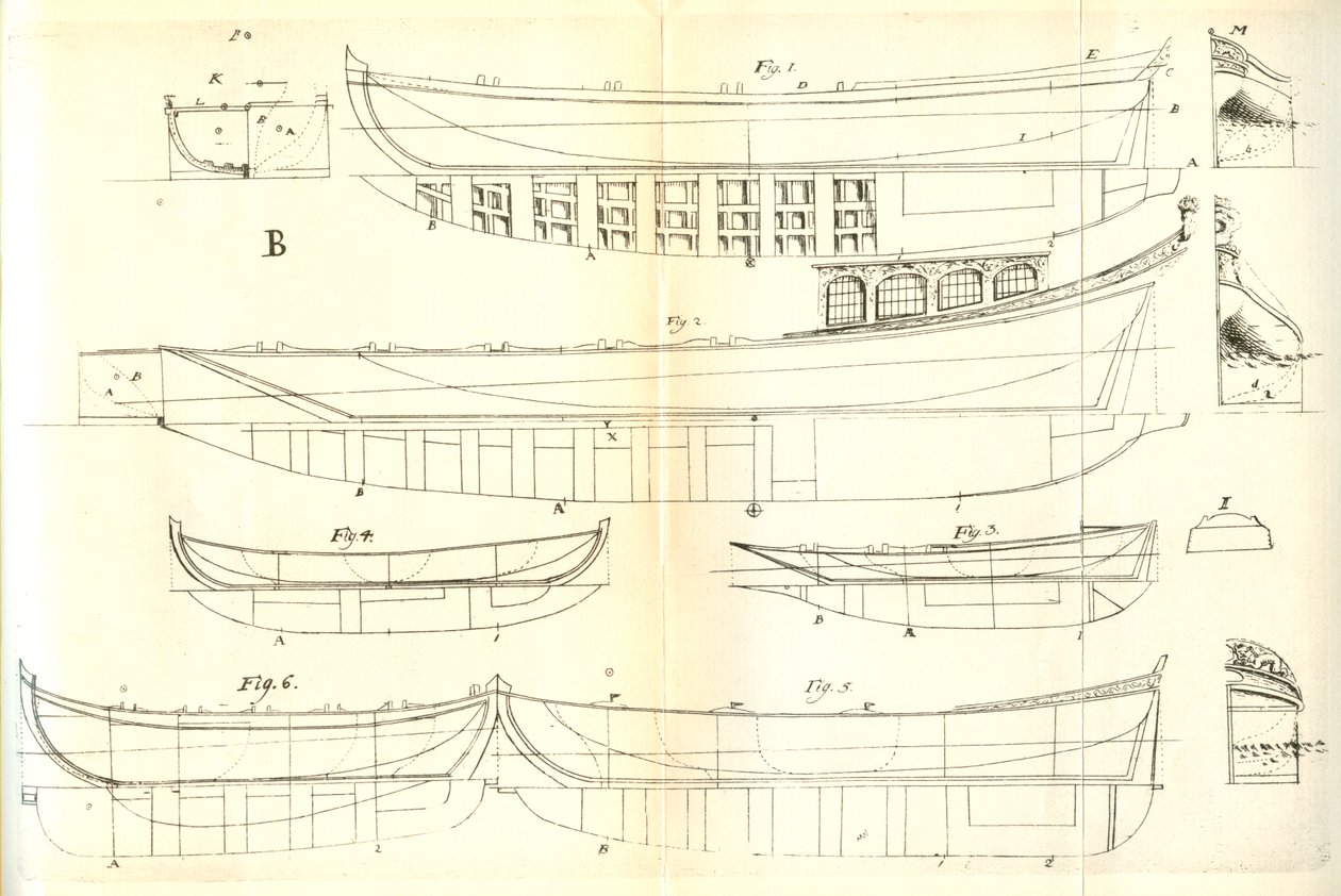 One of Several Folded Copperplate Engravings Included in the Book ...