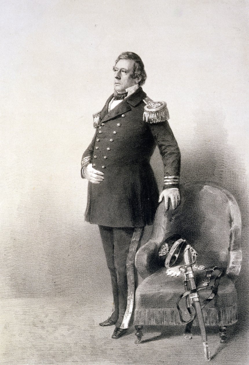 Commodore Matthew Calbraith Perry from 'Graphic Scenes in the Japan ...