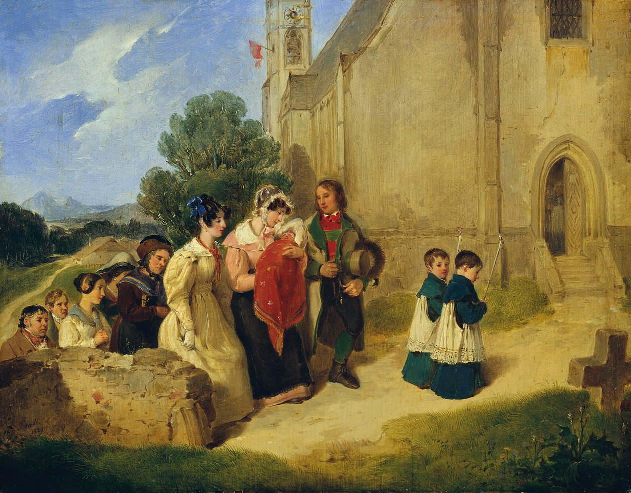 The Baptism by Peter Fendi: Highest-quality art reproduction