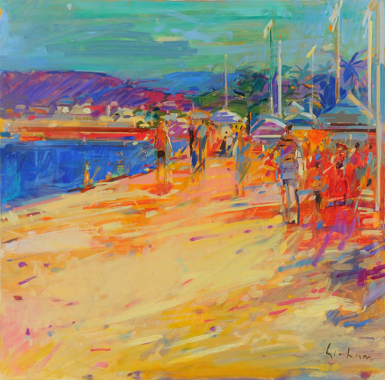 Plage de Pampelonne, 2021 by Peter Graham (Contemporary)
