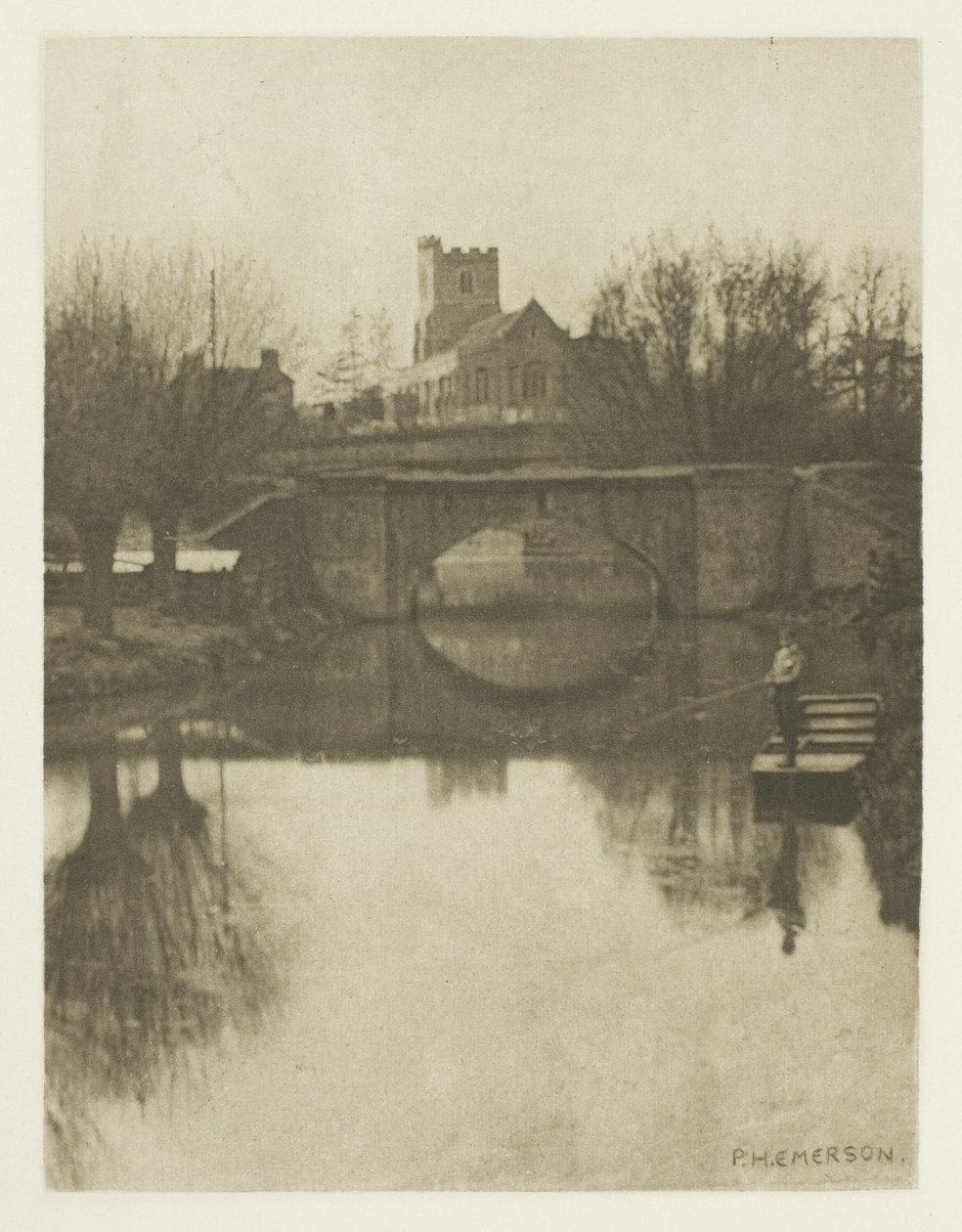 Broxbourne Church by Peter Henry Emerson: Fine art print