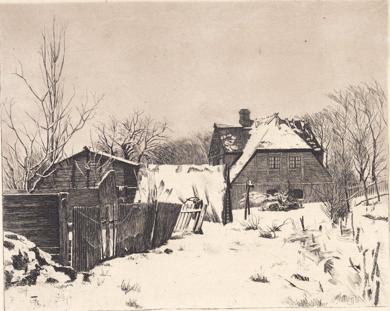 Winter Landscape with House by Peter Vilhelm Ilsted