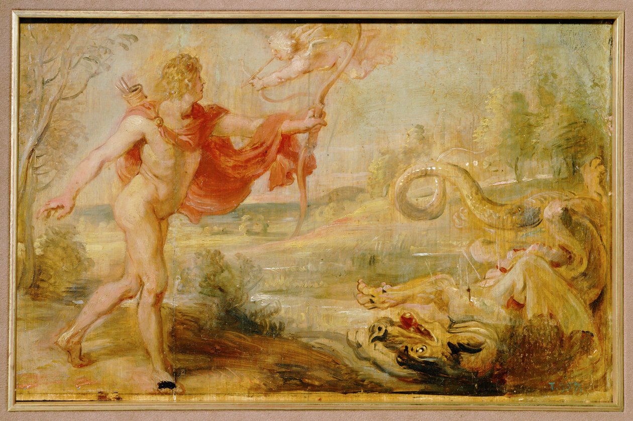 Apollo and the serpent python by Peter Paul Rubens