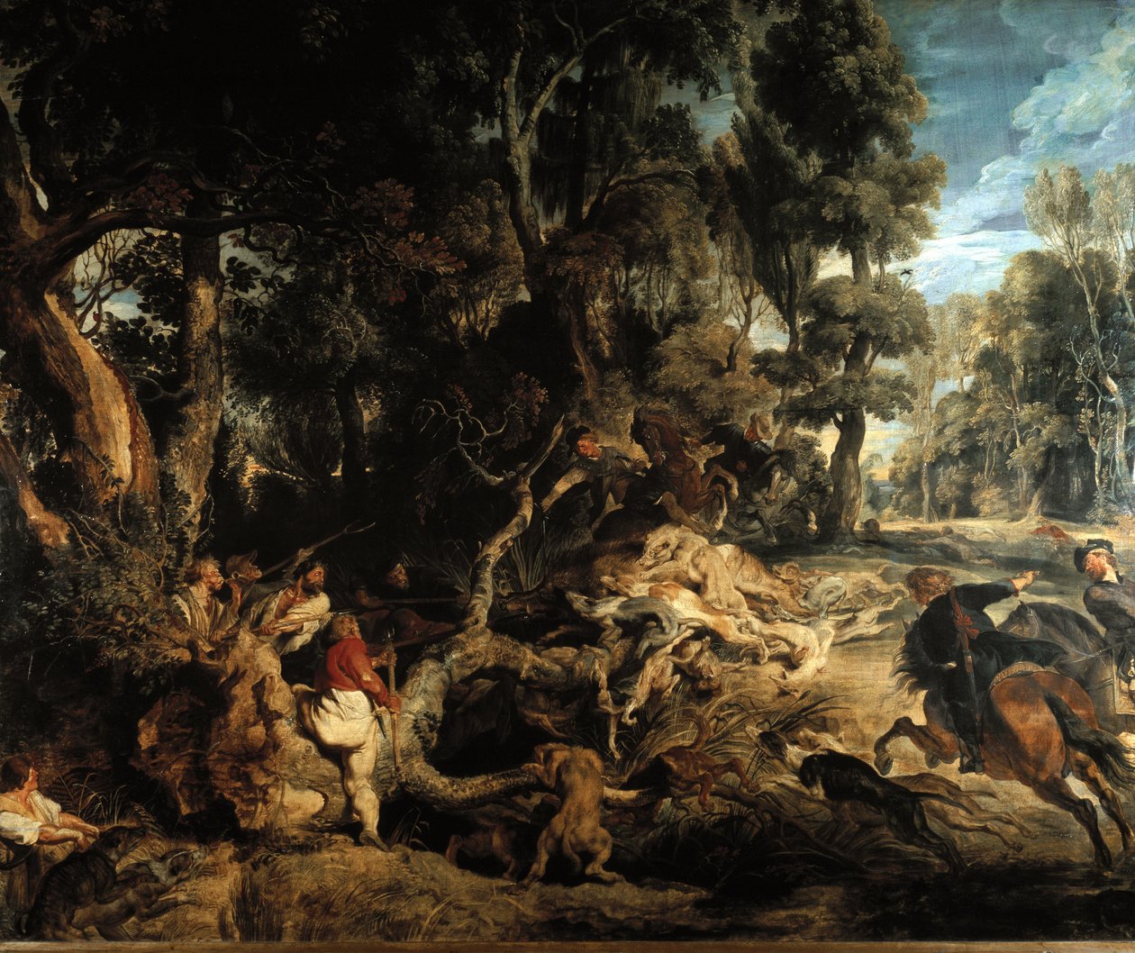 Boar Hunting by Peter Paul Rubens: Buy fine art print