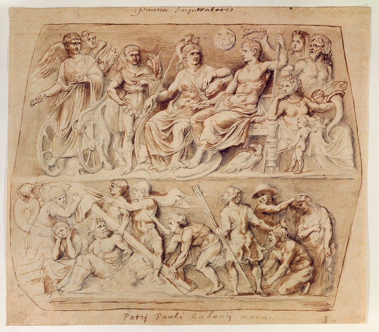 Drawing of the Gemma Augustea by Peter Paul Rubens