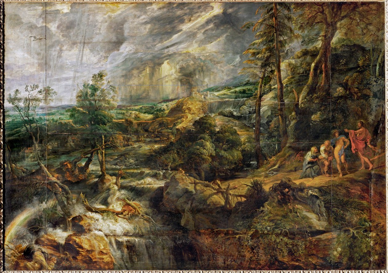 Landscape in a Thunderstorm with Philemon and Baucis, Jupiter and ...