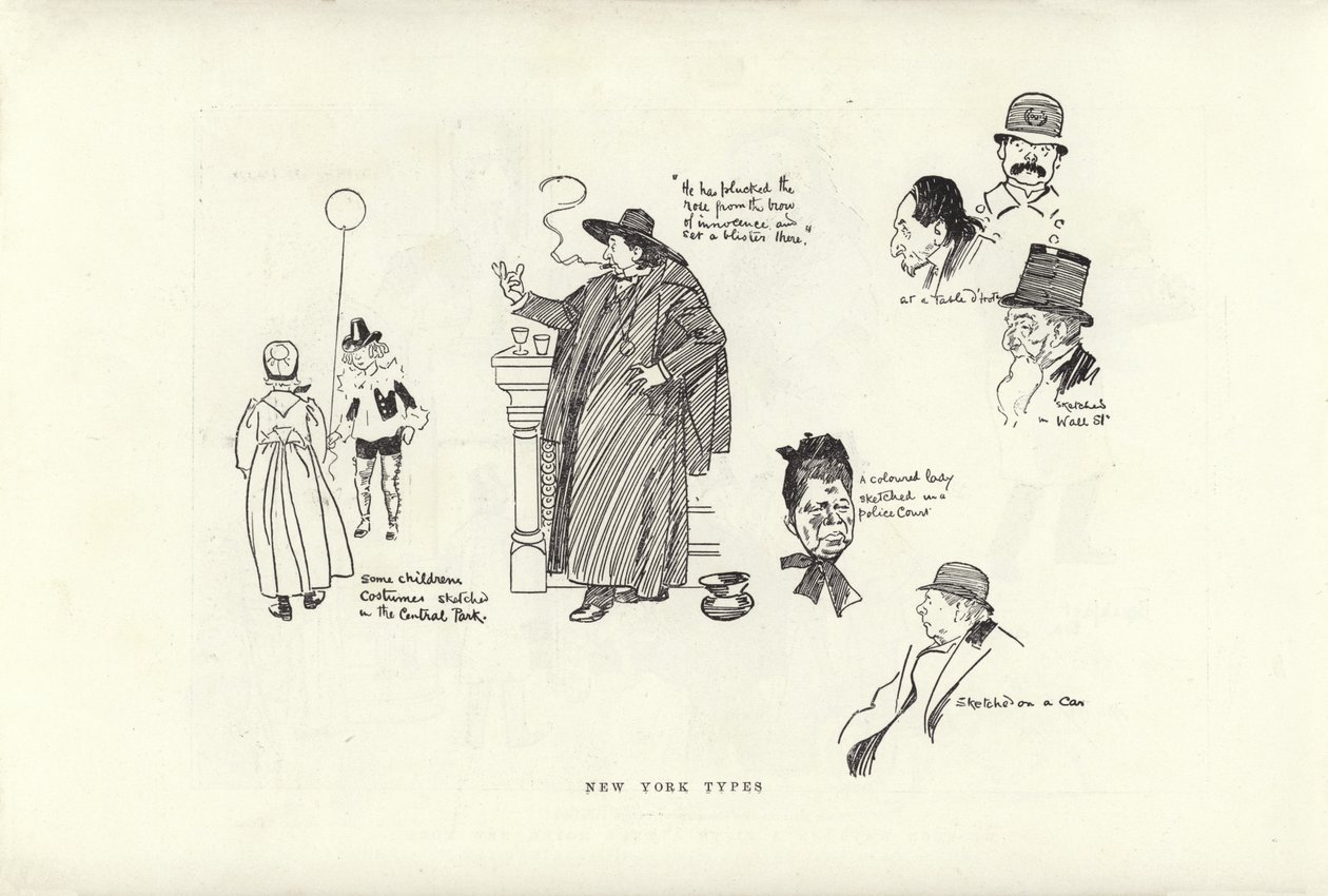 New York Types by Phil May: Highest-quality art reproduction