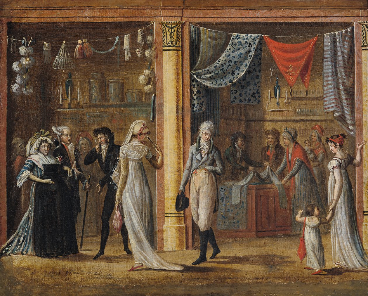 The Gallery of the Palais Royal (after a painting by Jean Francois Bosio)