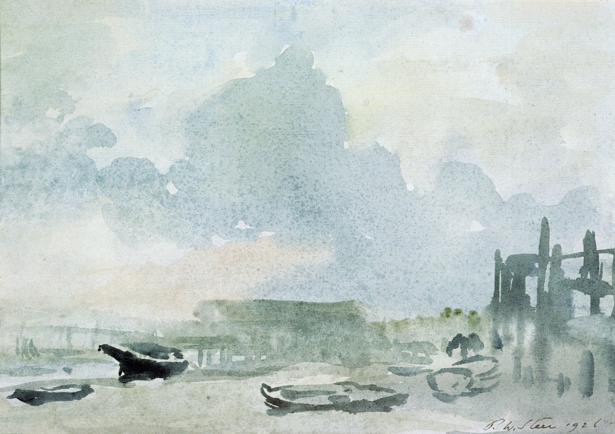 The Beach, Shoreham, 1928 by Philip Wilson Steer