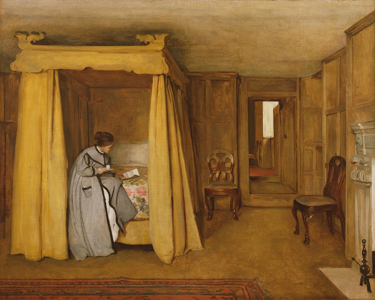 The Letter, 1866 by Philip Hermogenes Calderon