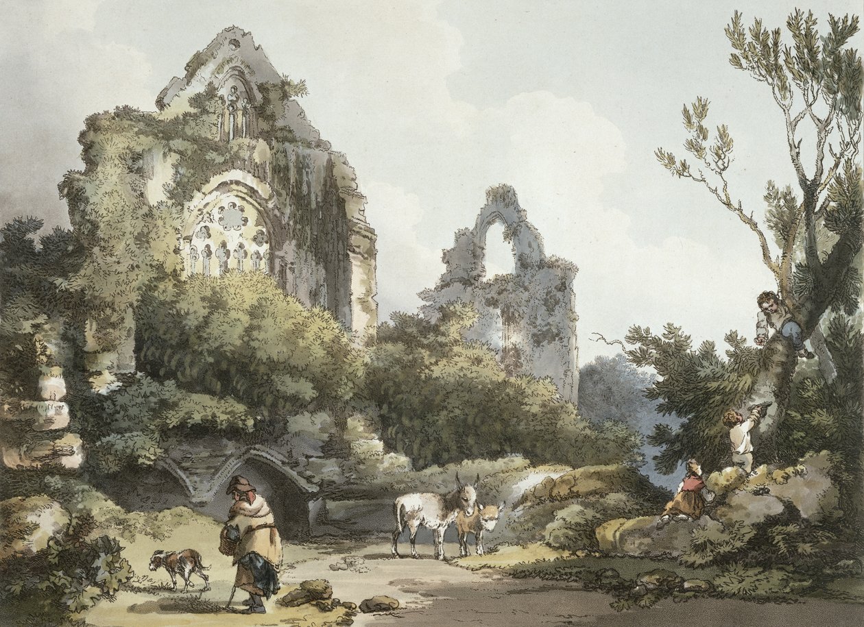 Tintern Abbey, from 'The Romantic and Picturesque Scenery of England Wales'