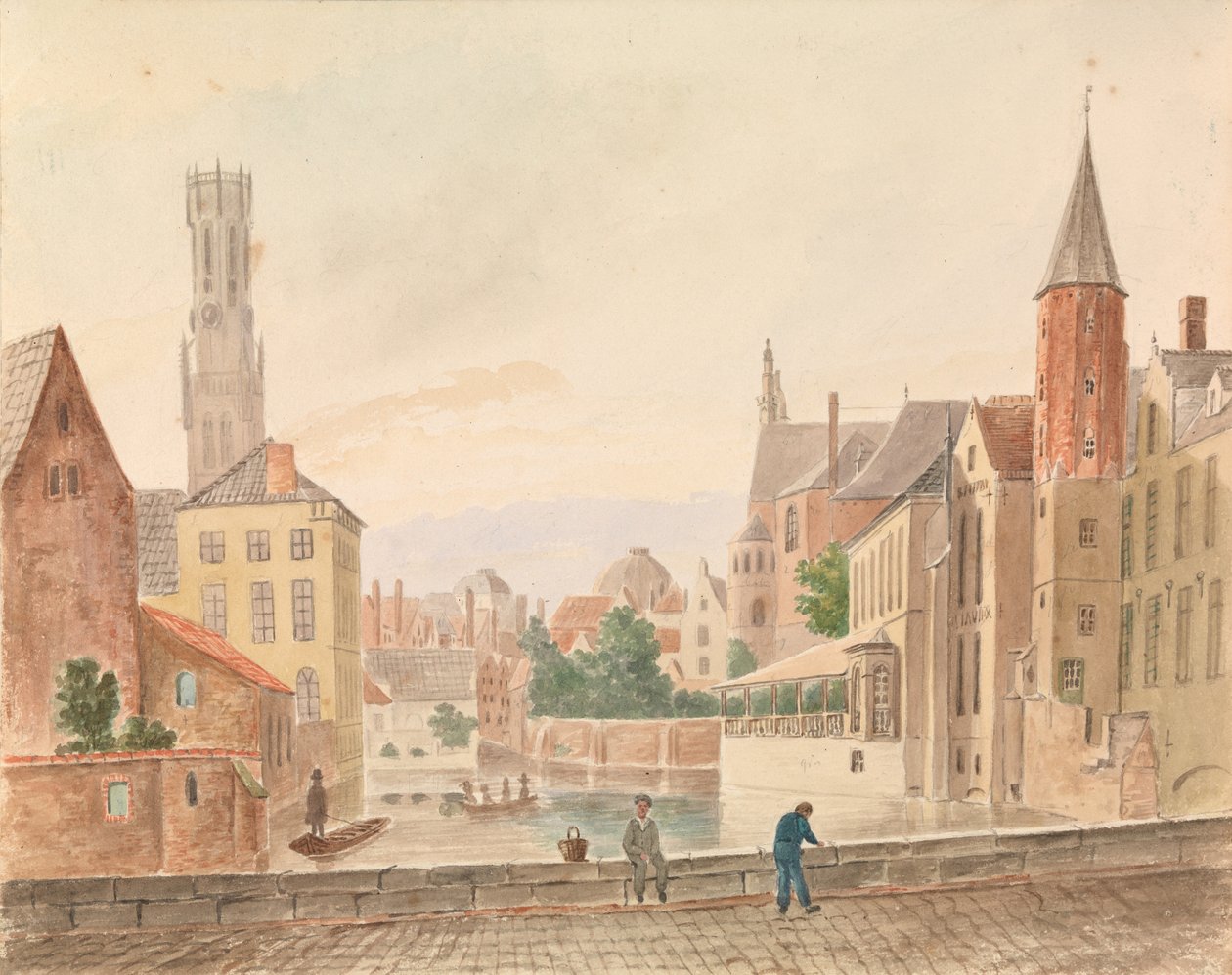 Bruges by Philippe Auguste de Peellaert: Fine art print