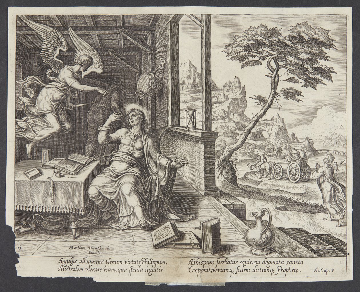 The Angel Appearing to St. Philip by Philips Galle