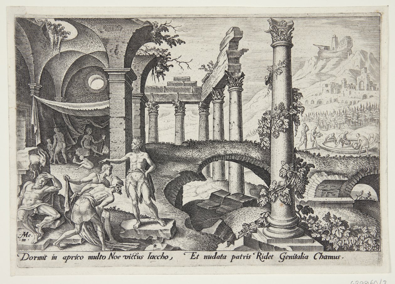 The mocking of Noah by Philips Galle: Buy fine art print