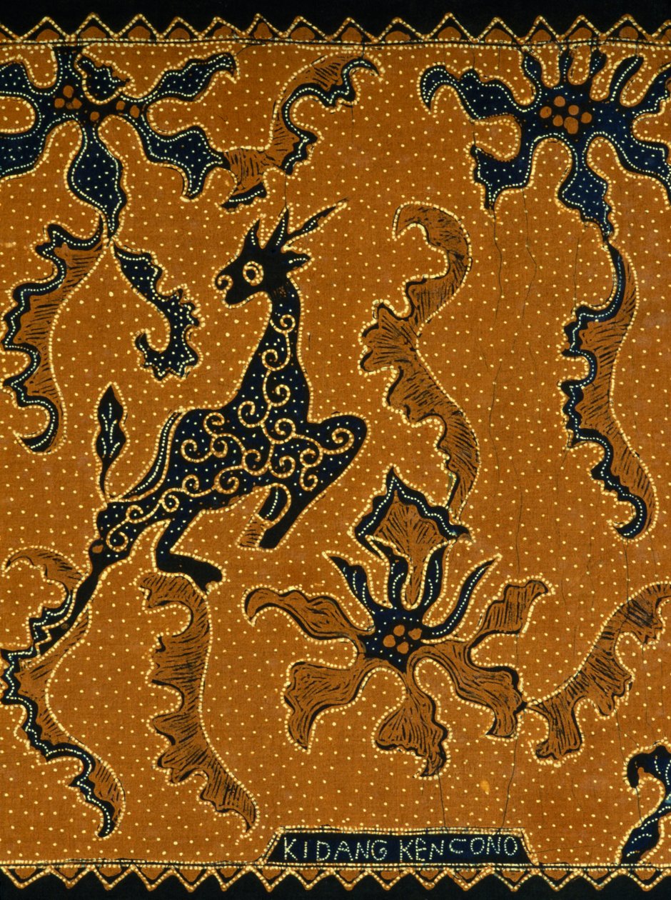 Batik with traditional design, Java, Indonesia (detail)