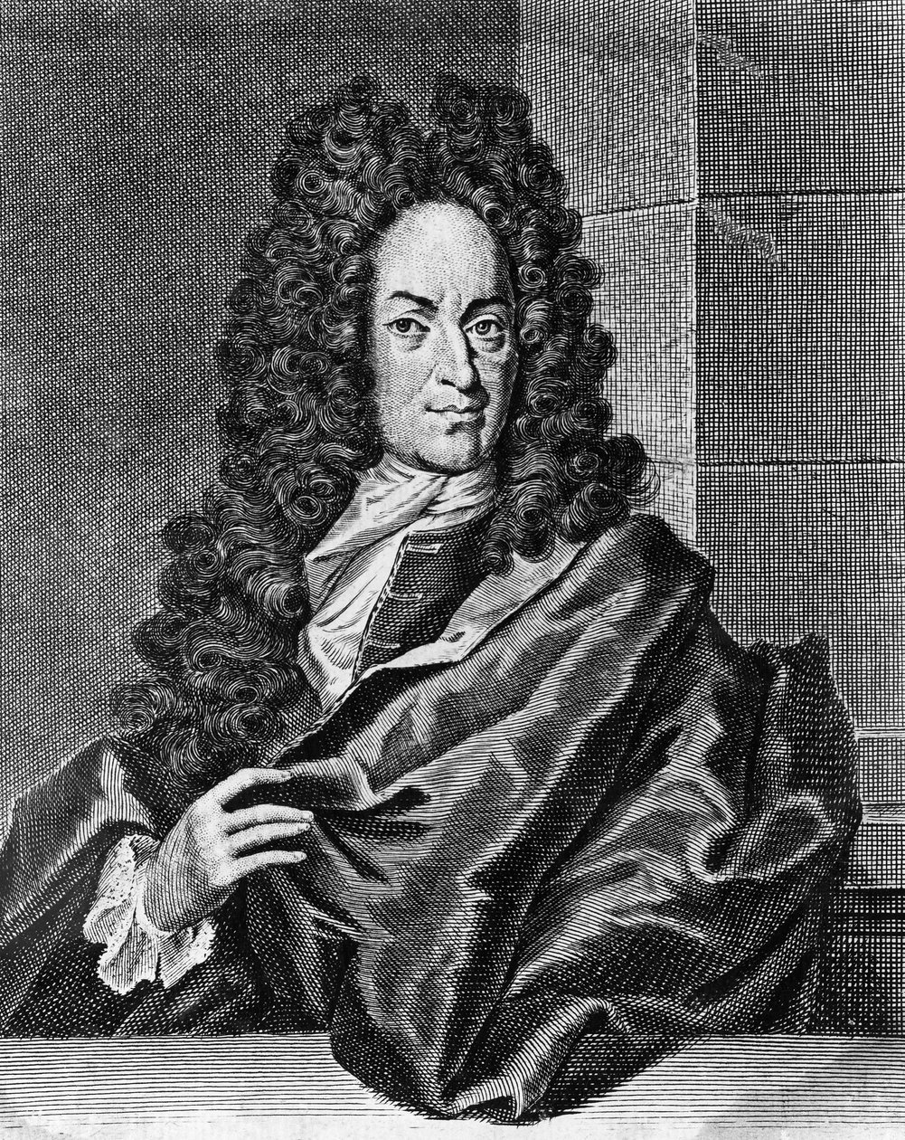 Portrait of Georg Ernst Stahl, German physician and chemist, engraving ...