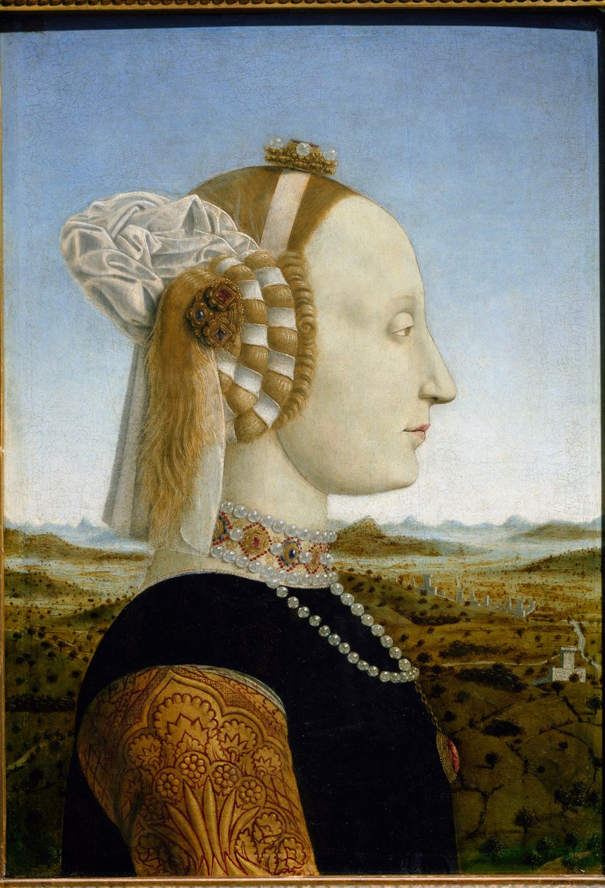Portrait of Battista Sforza, Wife of Federico da Montefeltro, c.1465