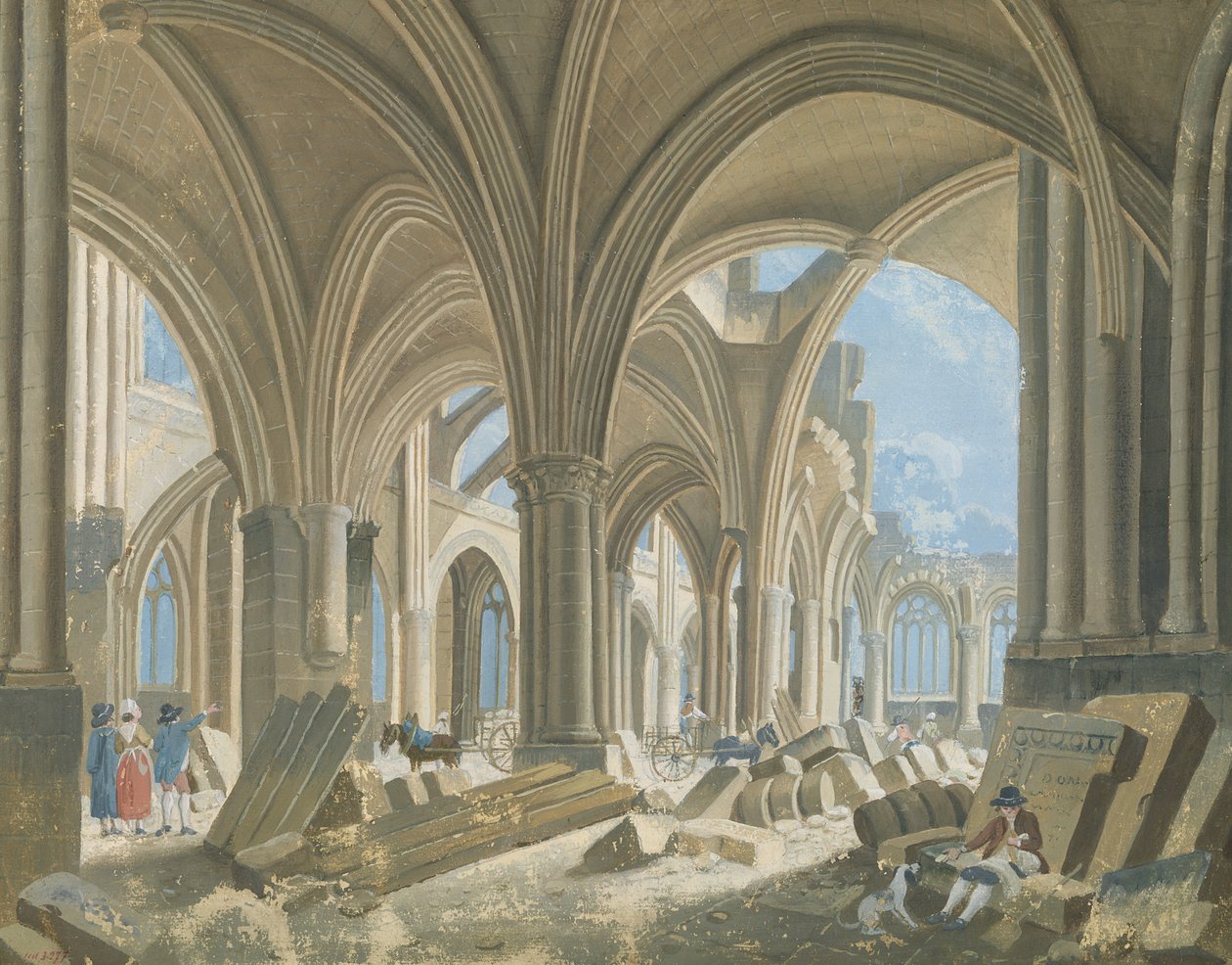 Demolition of the Church of Saint-Jean-en-Greve, c.1800