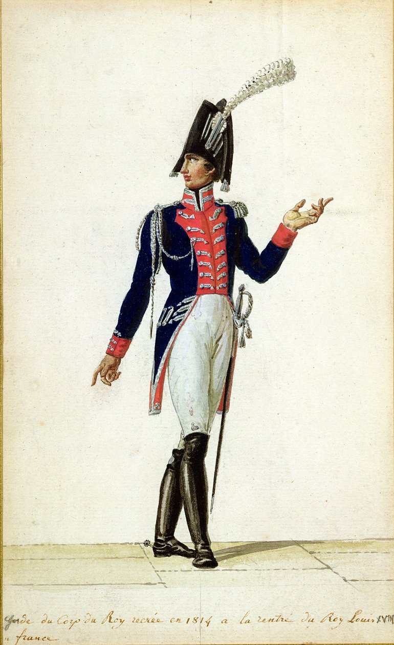 Officer of the Garde du Corps of King Louis XVIII in 1814