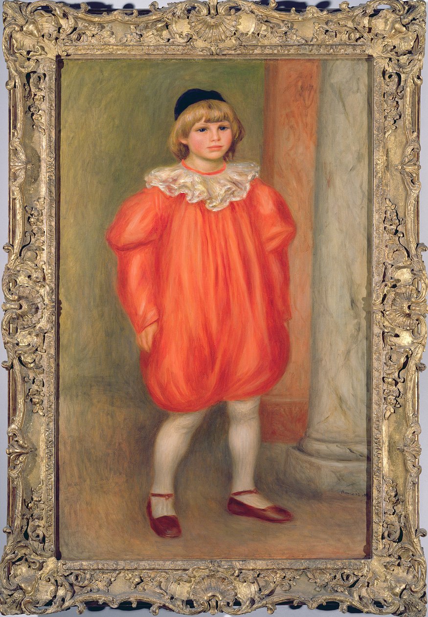 Claude Renoir in a Clown Costume by Pierre-Auguste Renoir