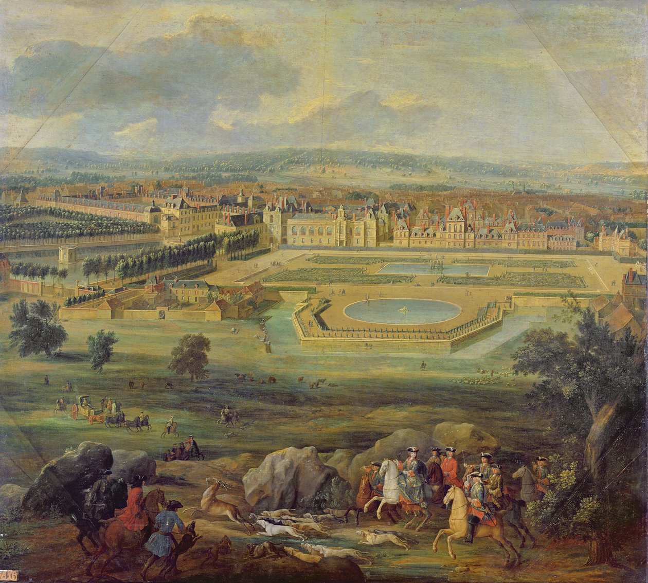 View of the Palace of Fontainebleau from the Parterre of the Tiber