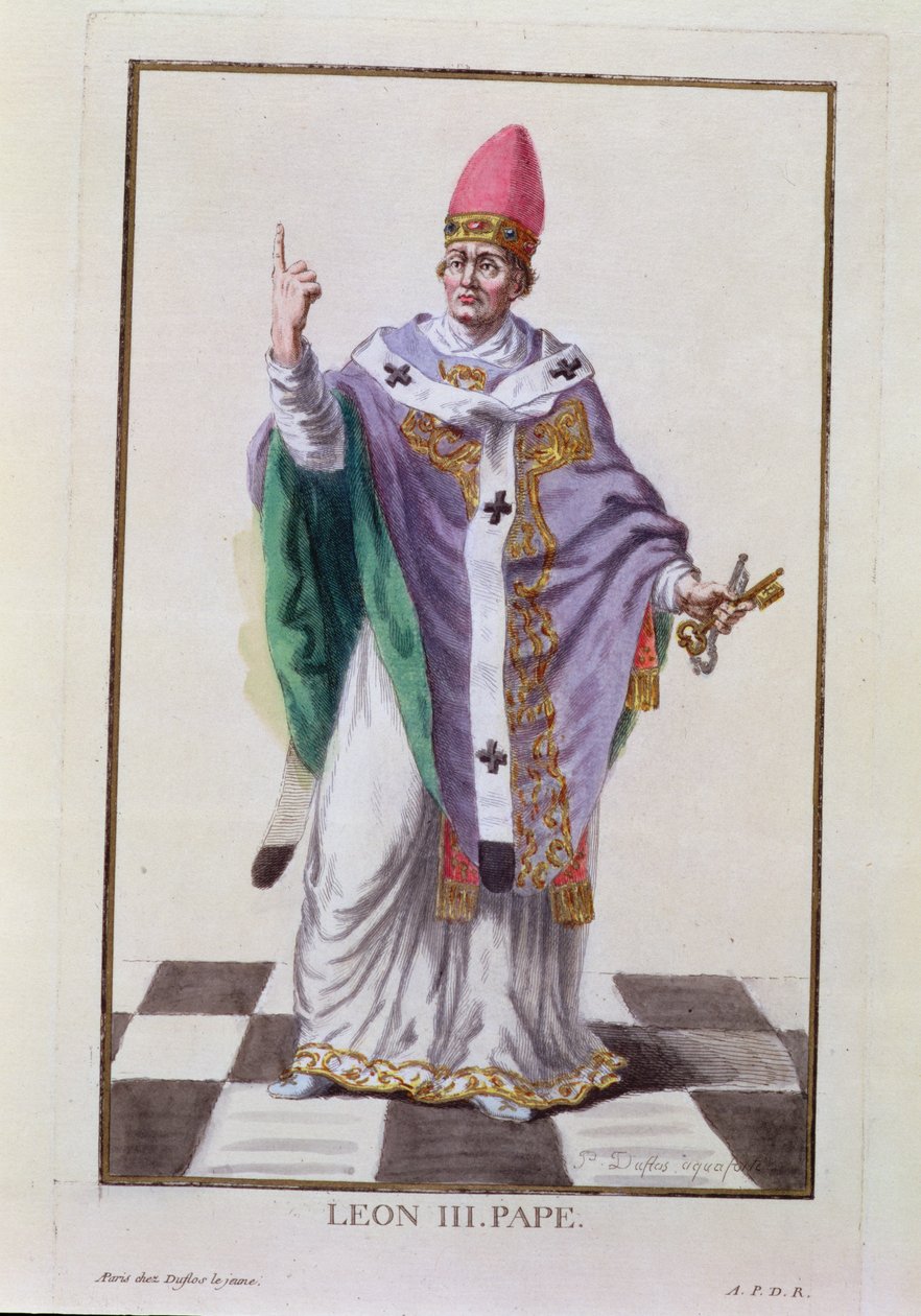 Pope Leo III (795-816) from 'Receuil des Estampes, representant les ...