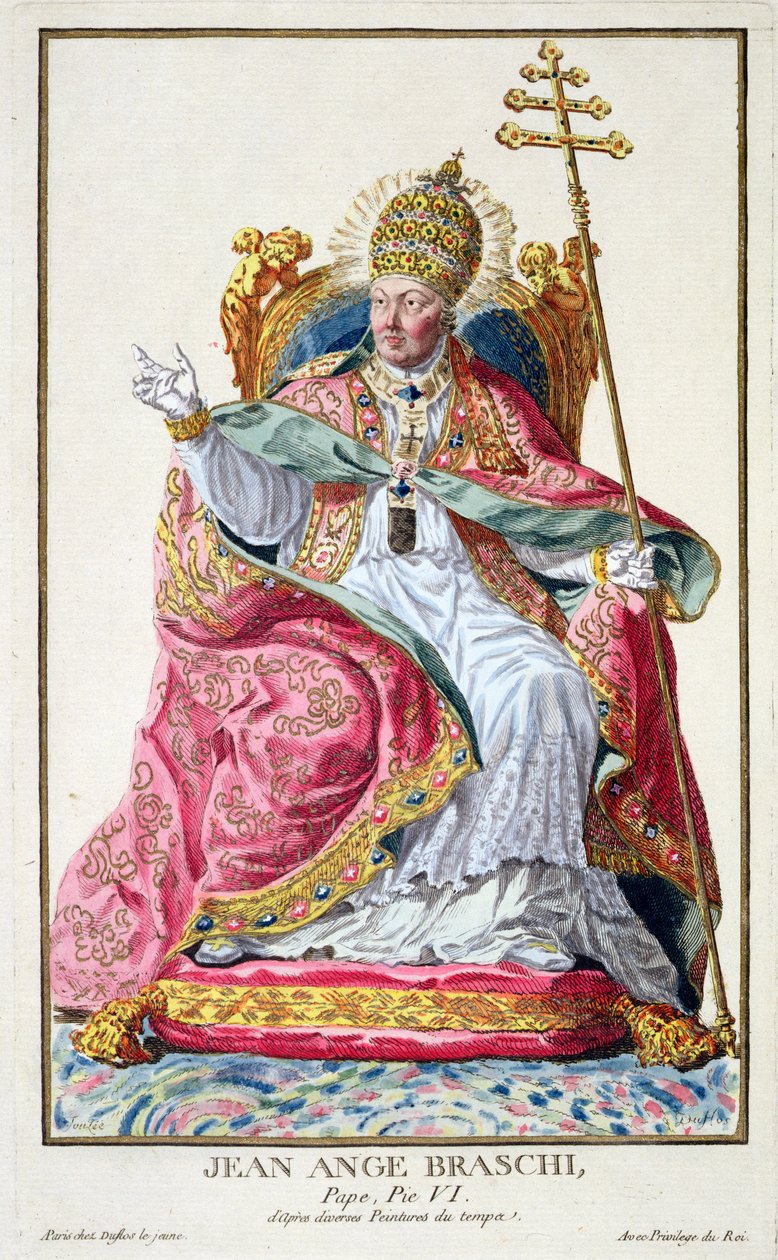 Pope Pius VI (1717-99) from 'Receuil des Estampes, representant les ...