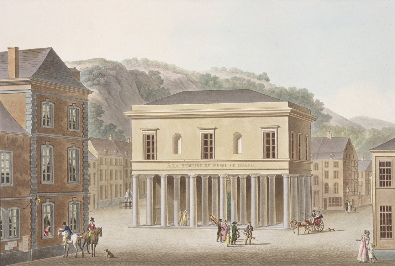 Portico of the Fountain of Pouhon at Spa, from 'Choix des Monuments ...