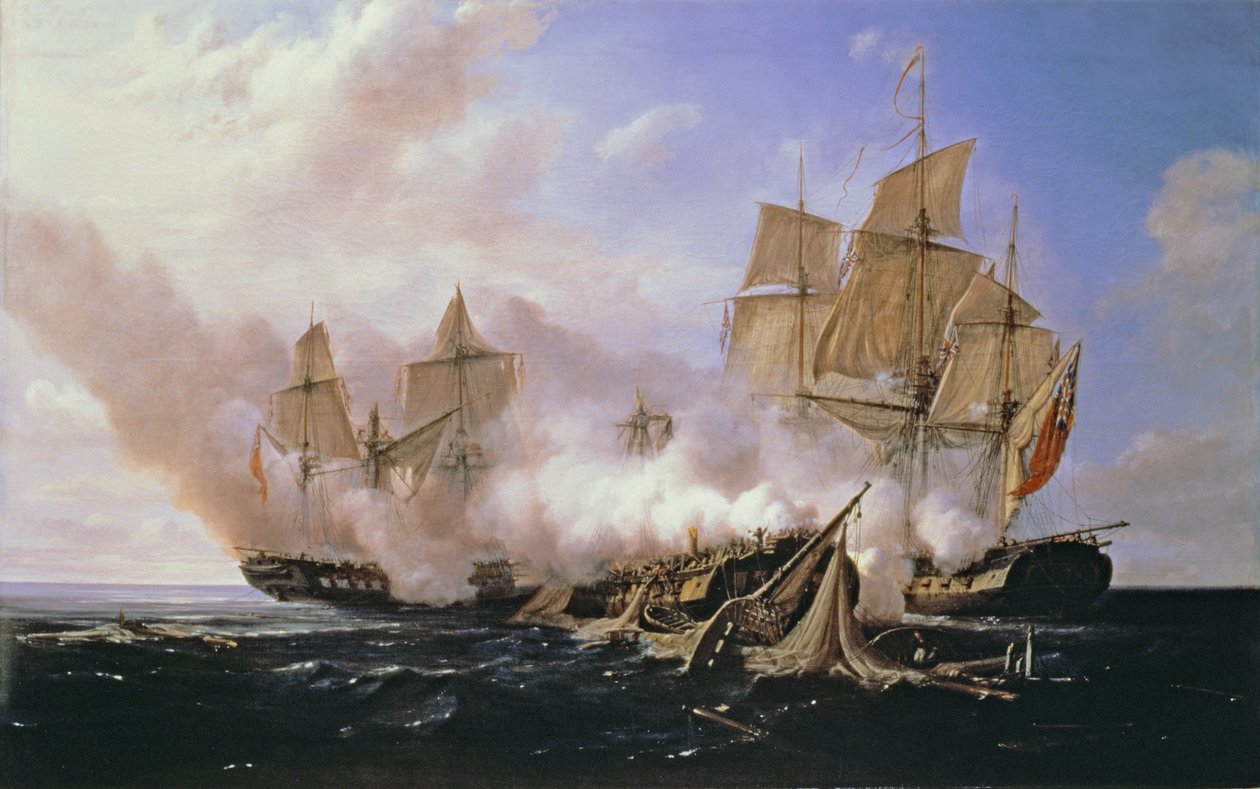 Battle Between the Frigate 'Pomone' and the English Frigates 'Alcestis ...