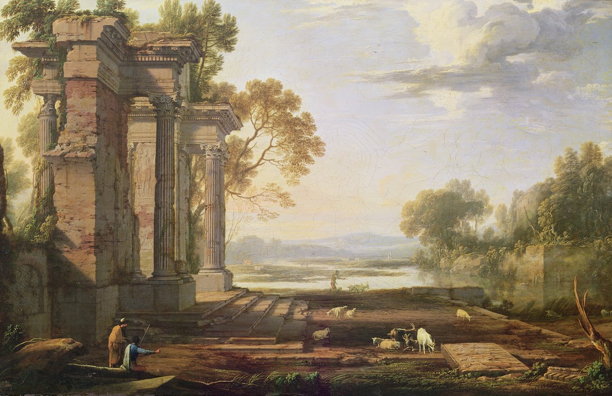 Landscape with Setting Sun by Pierre Patel: Fine art print