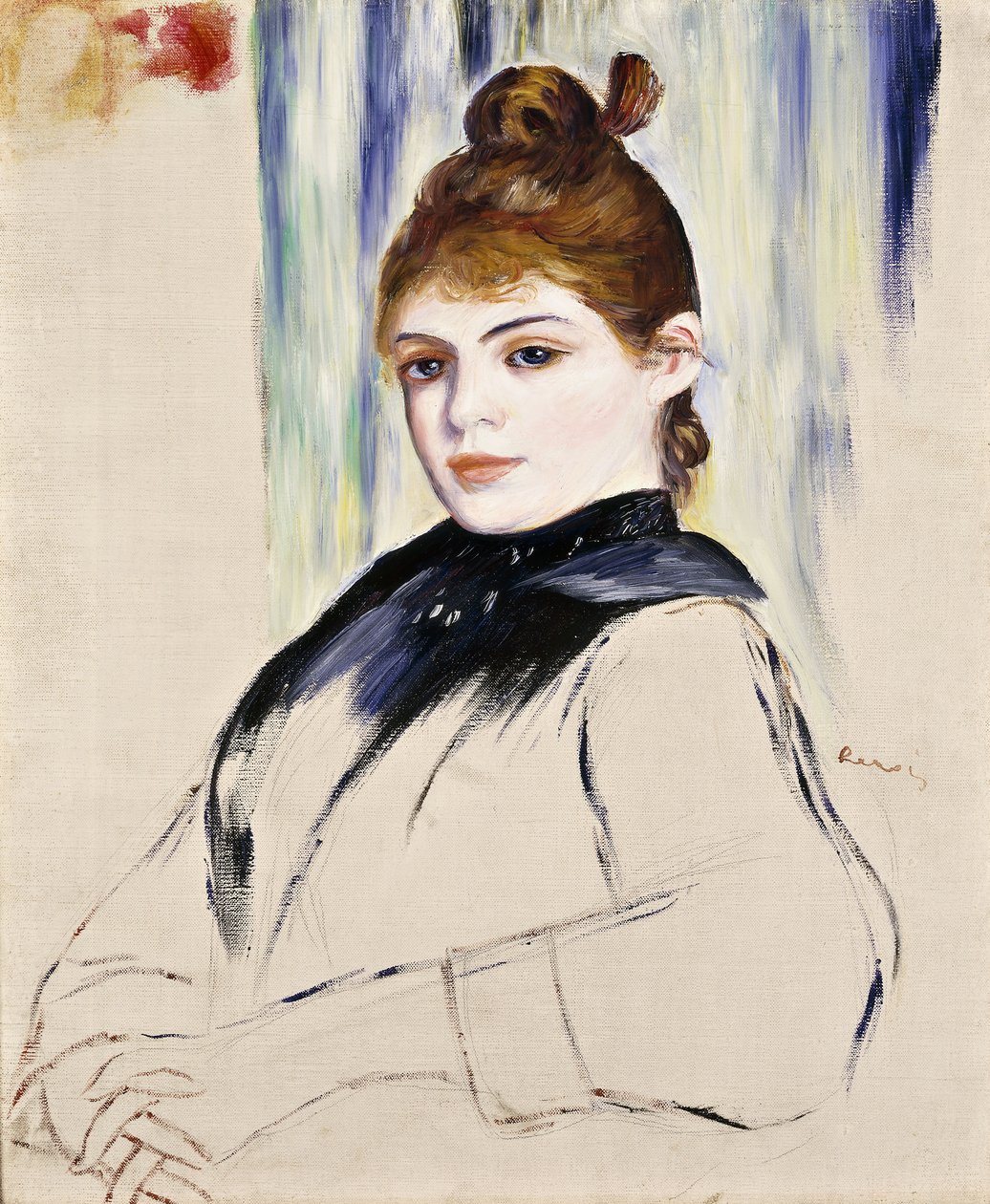 Young Girl with a Chignon by Pierre-Auguste Renoir