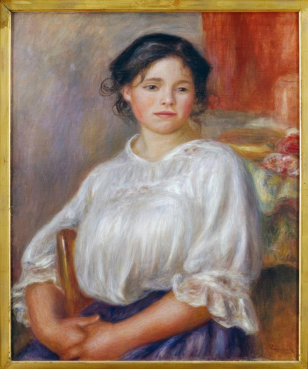 Seated Young Girl by Pierre-Auguste Renoir: Fine art print