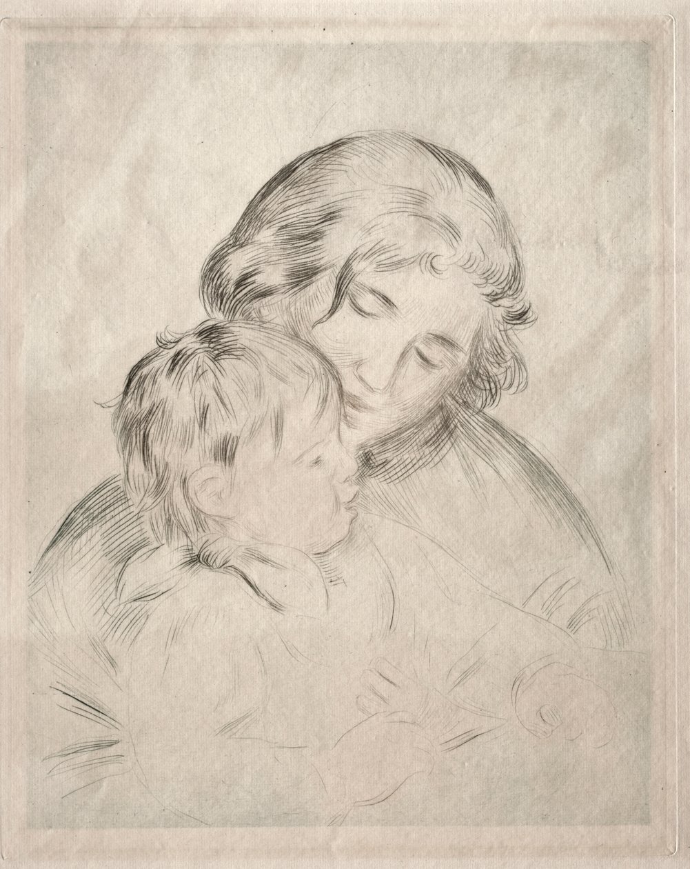 Mother and Child by Pierre Auguste Renoir: Fine art print