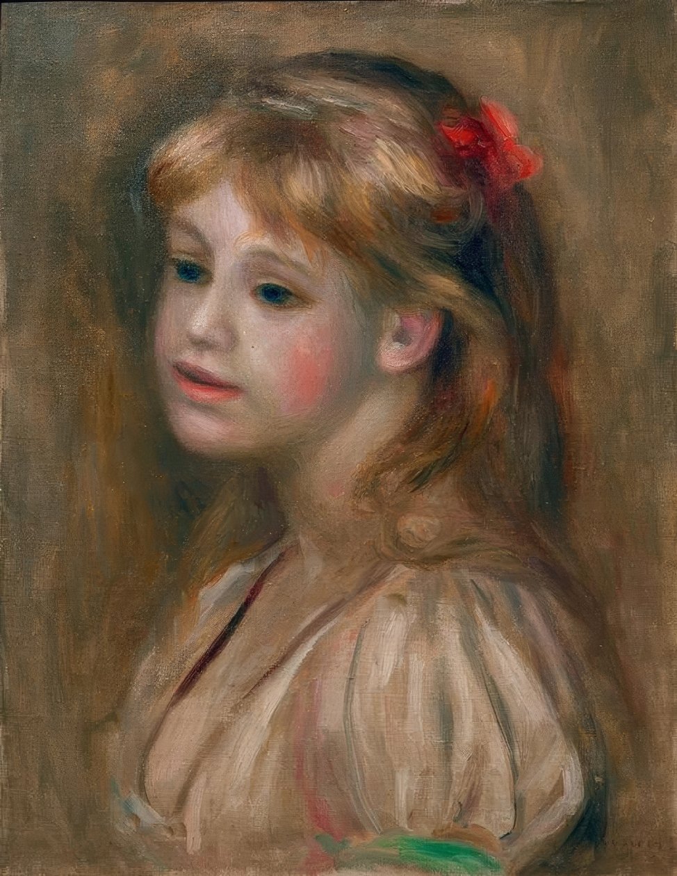 Portrait of a Girl by Pierre Auguste Renoir