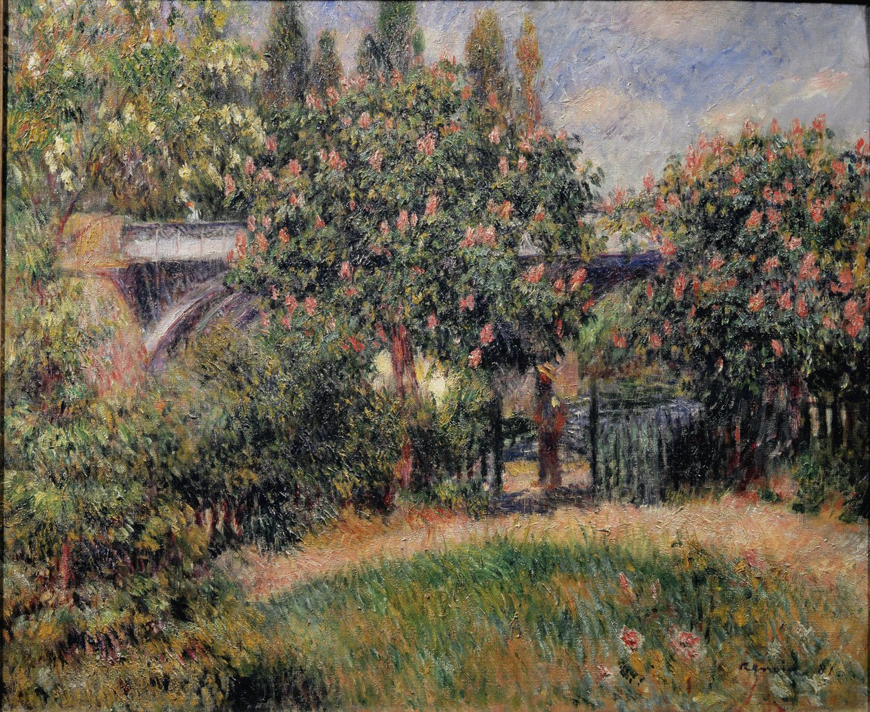 The railway bridge in Chatou or the pink chestnut trees