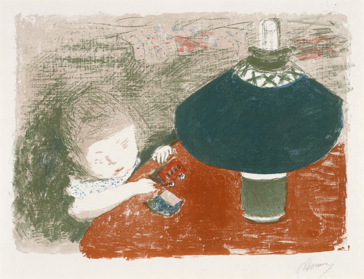 The Child at the Lamp by Pierre Bonnard: Fine art print