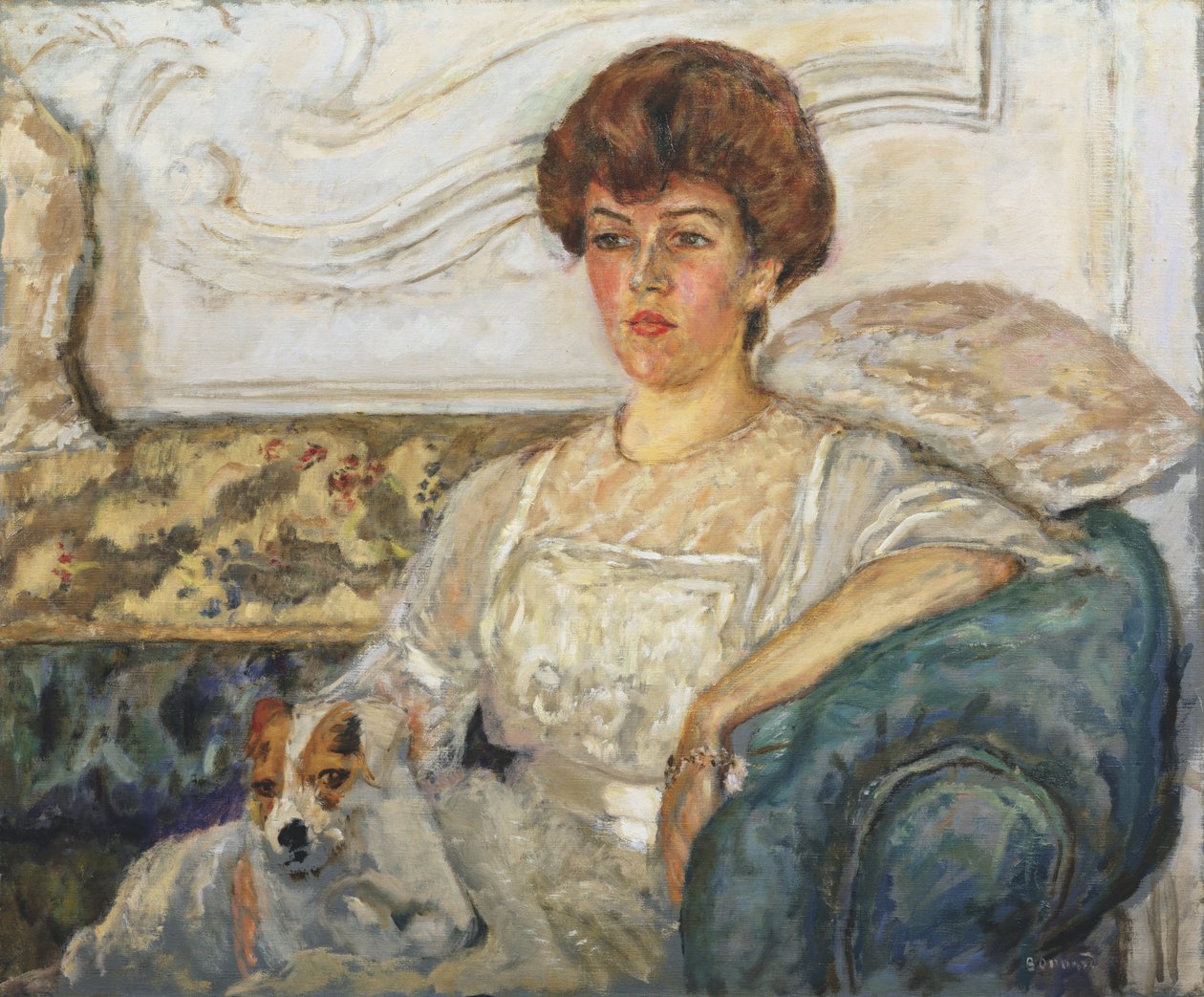 Woman on a blue sofa by Pierre Bonnard: Buy fine art print