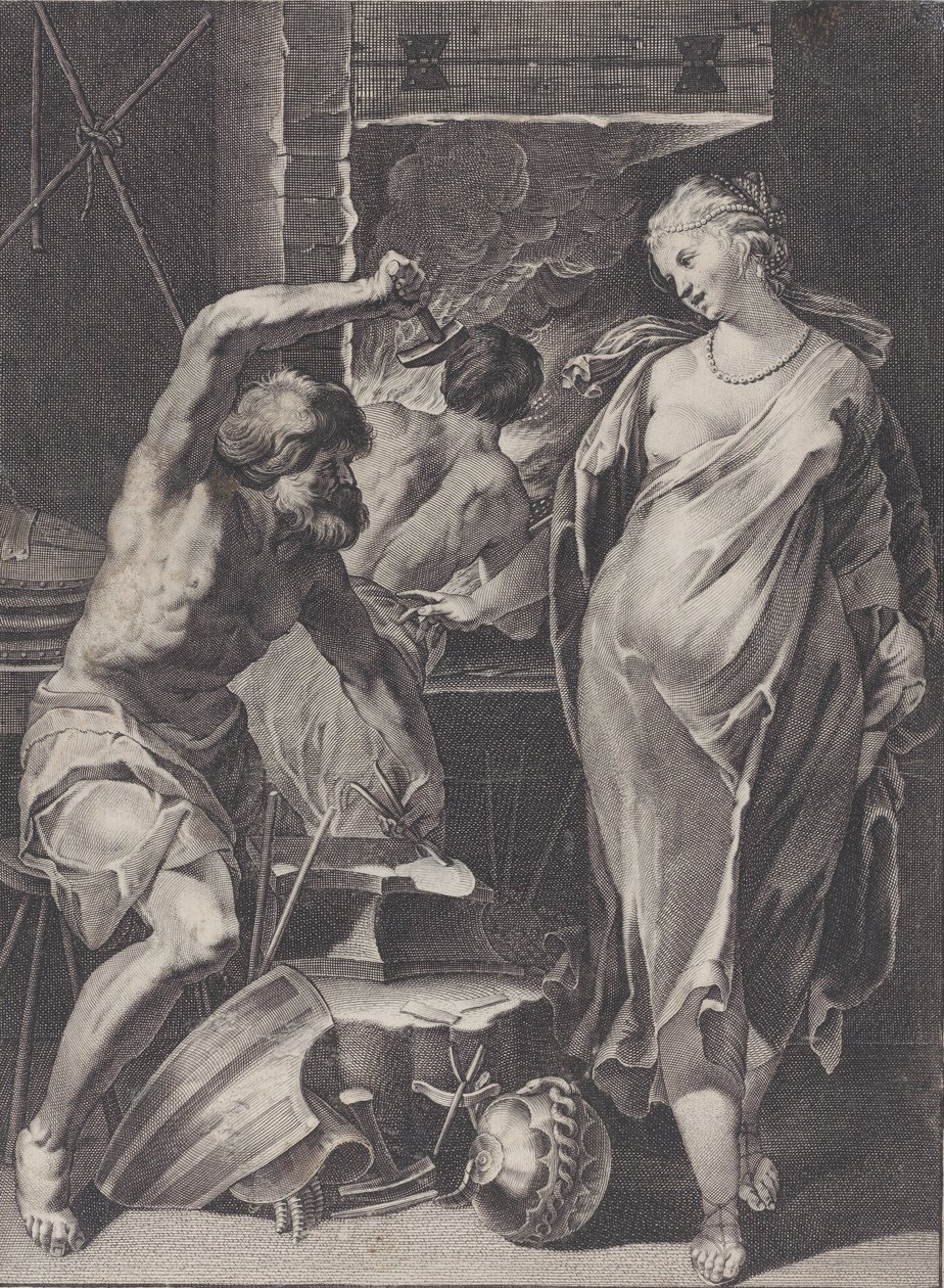 Vulcan Forging the Armor of Achilles by Pierre Daret