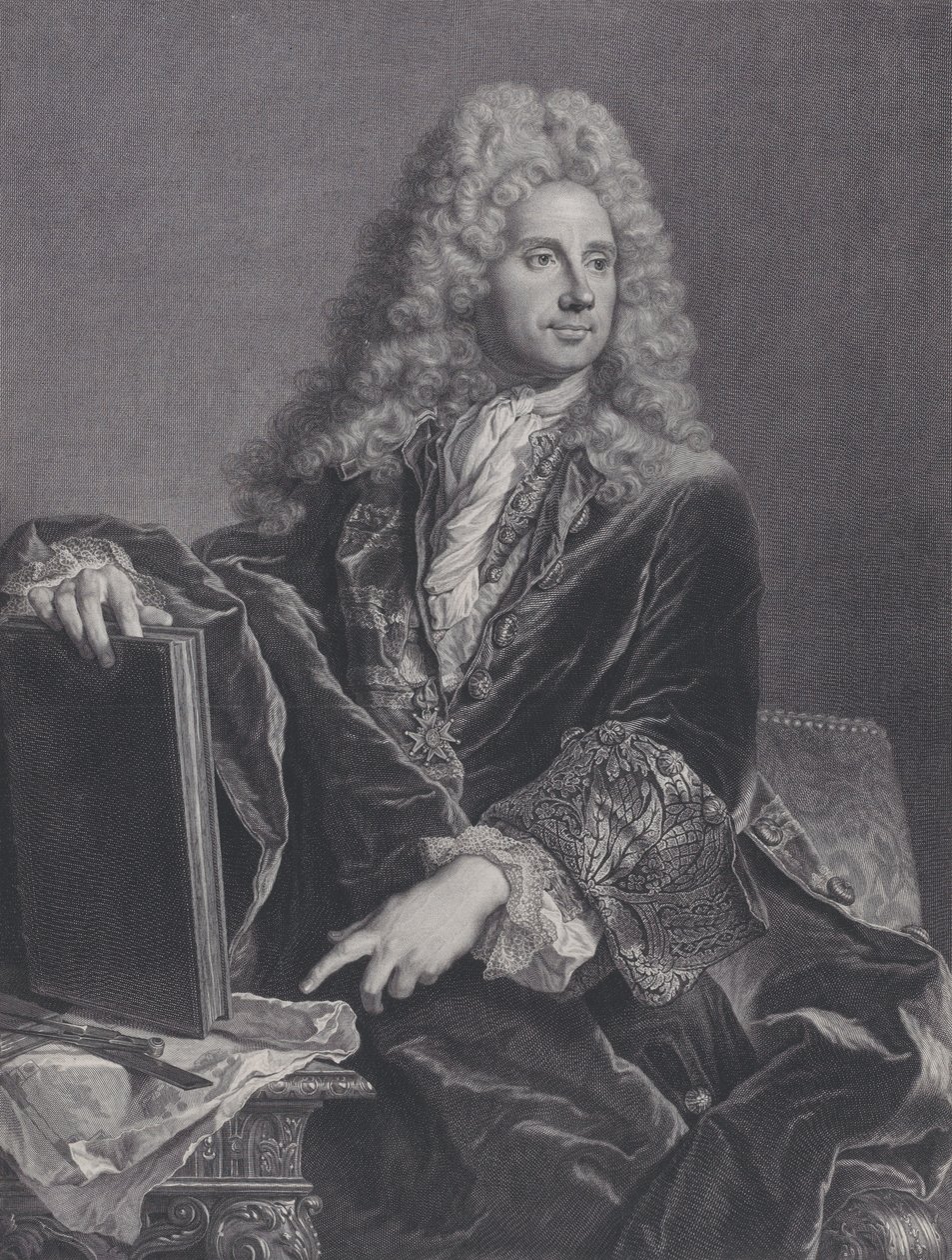 Portrait of Robert de Cotte, 1722 by Pierre Drevet