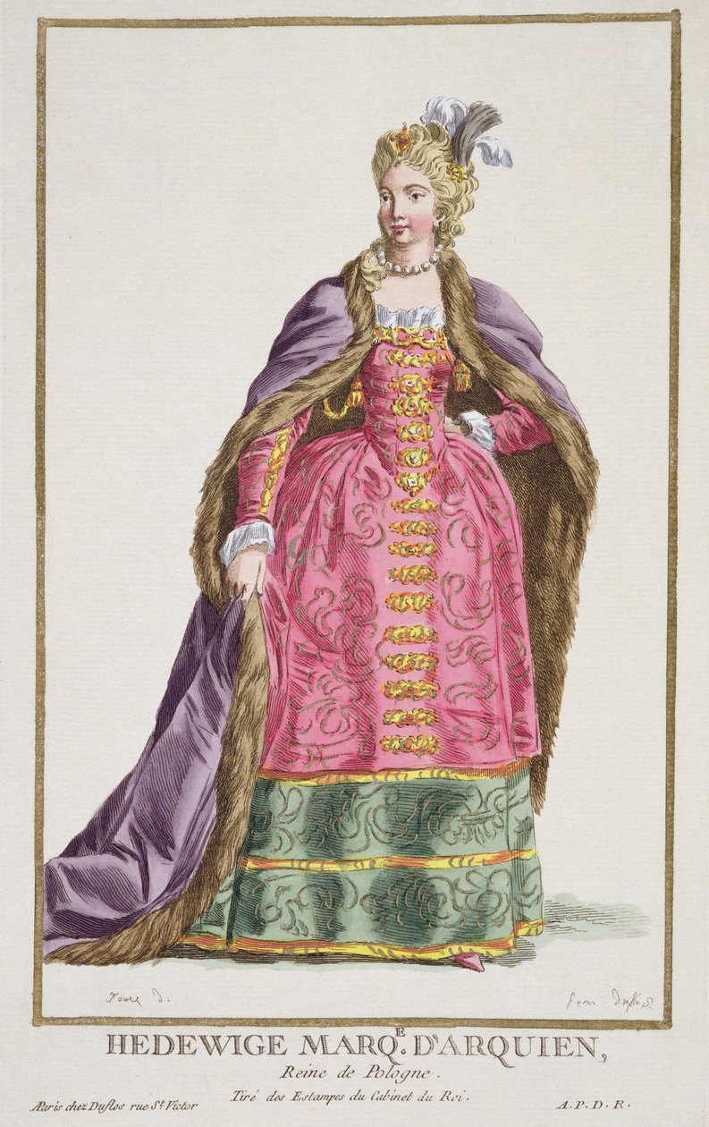 Hedwige, Marquise d'Arquien, Queen of Poland from 'Receuil des Estampes ...